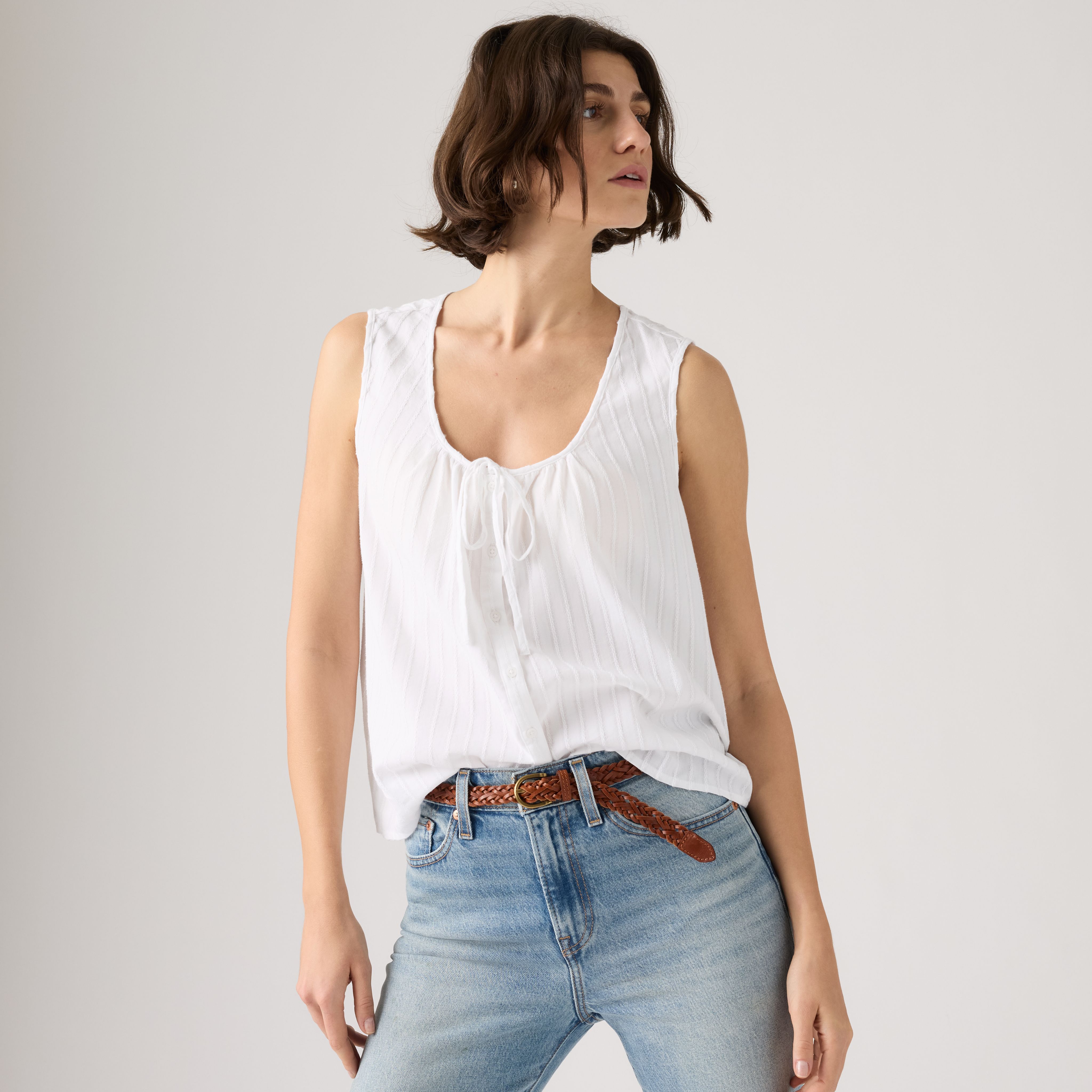 LEVI'S Levi's Luella Blouse with Tie Neck Detail